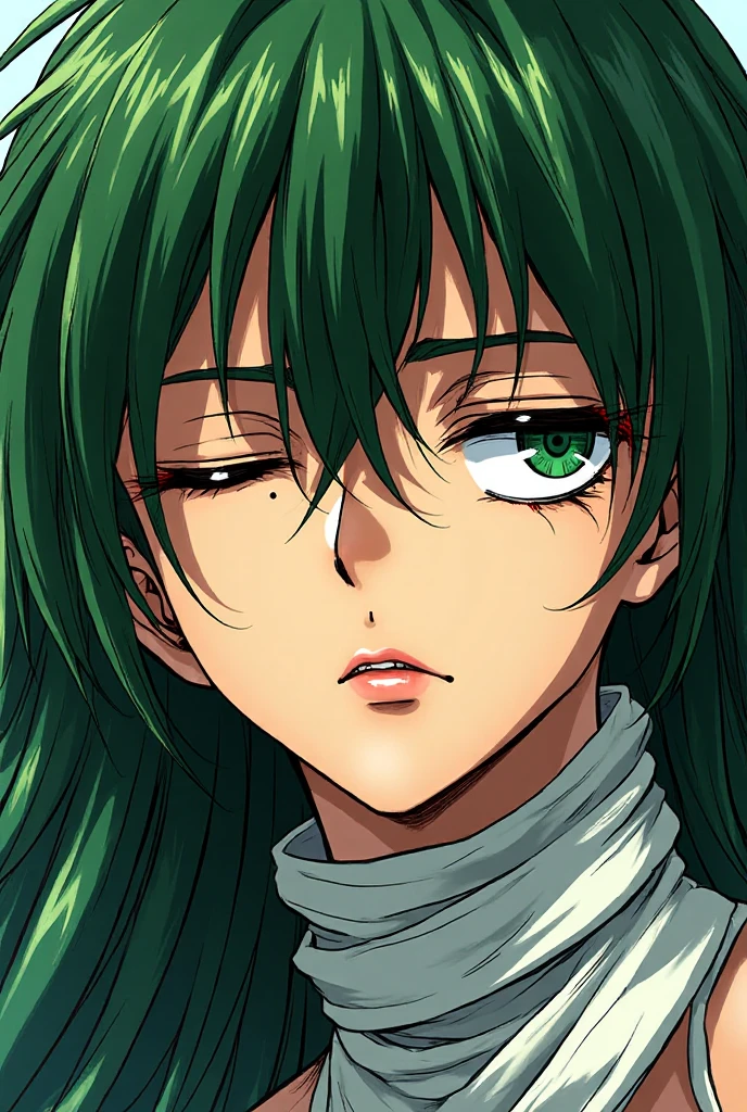 Brilliance close-up of Takatsuki Sen's face with a sleepy expression ...