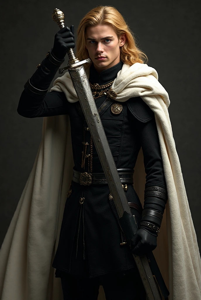 Handsome young man, 20 years old, sharp enthusiastic gaze, black royal ...