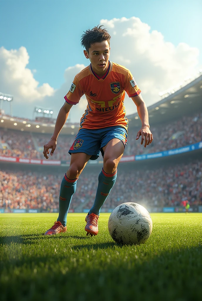 Make an image of me playing soccer - SeaArt AI