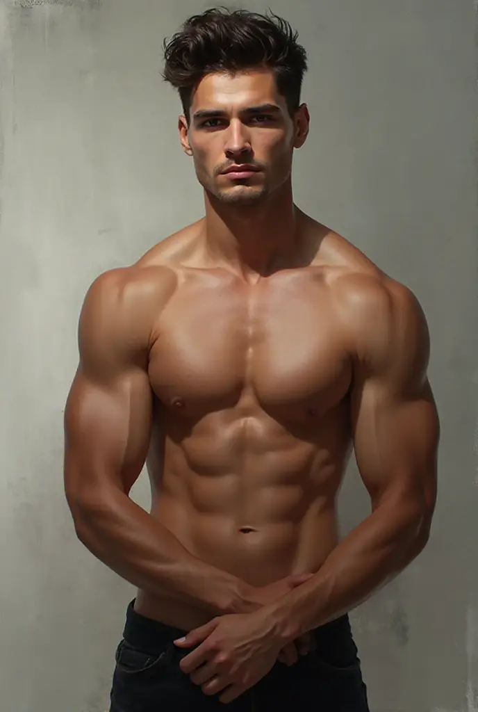 Create a realistic nude male portrait - SeaArt AI