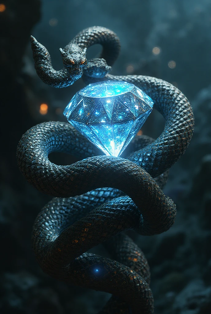 Snake and diamond - SeaArt AI