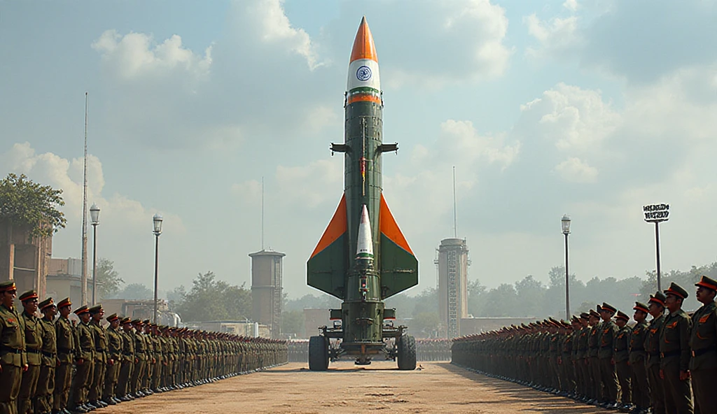 Prithvi-III Indian missile army colour - SeaArt AI