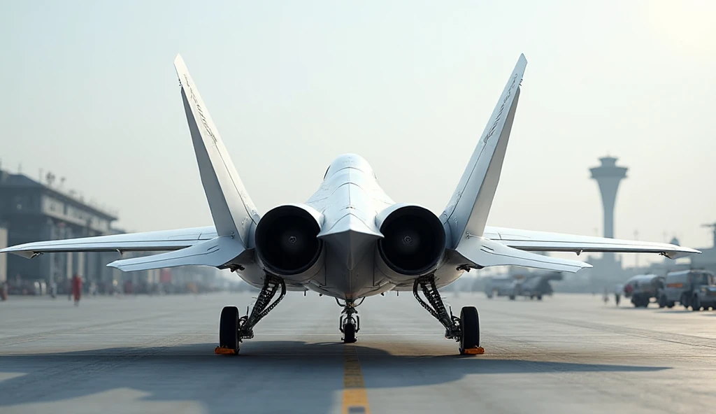Ultra realistic 8K render of a white stealth prototype fighter jet ...
