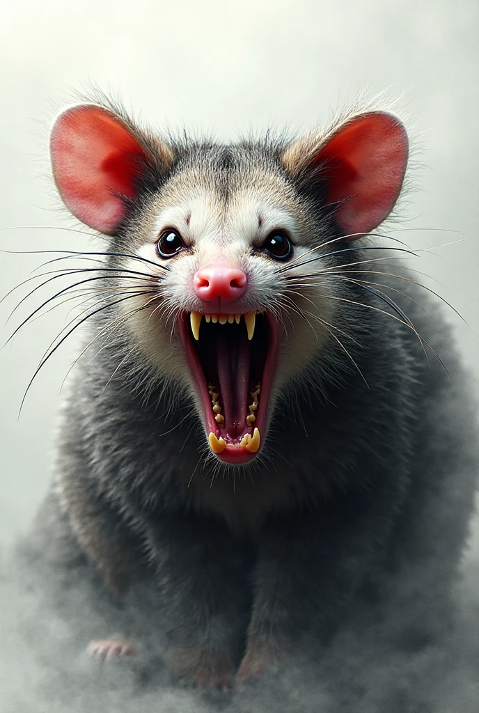 Angry possum; Alta qualidade, 8K Ultra HD, sharp lines, The background ...