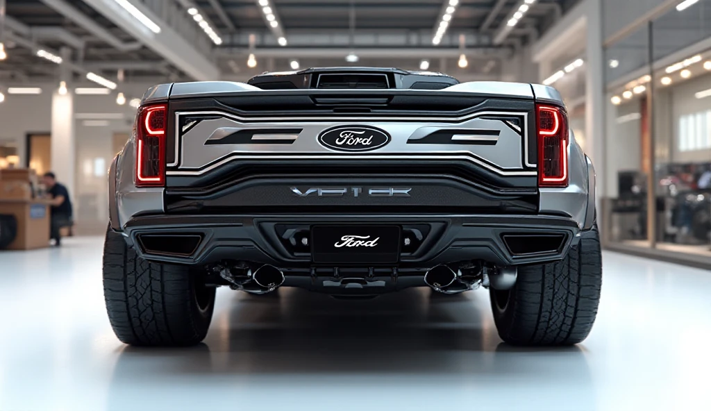 Ultra-detailed 3D render back view, of a modern (2026 ford raptor ...