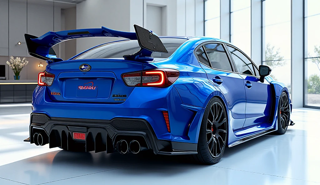 An ultra-realistic image of (back left side) view Aggressive with and ...