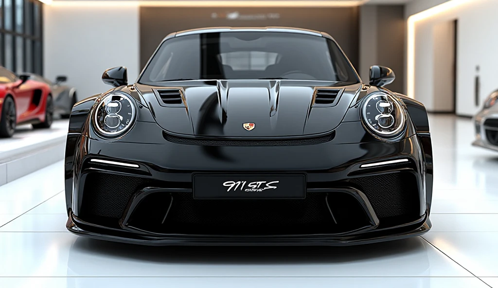 This Porsche. Design full (front) view car (front) view of a ultra ...