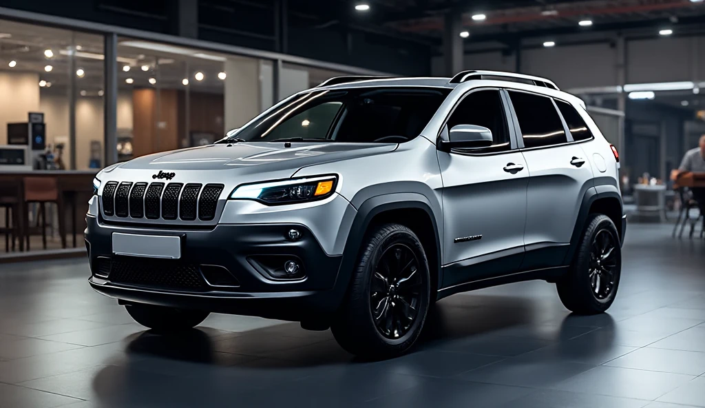"Generate an image of the 2026 Jeep Cherokee SUV in Silver Zynith ...
