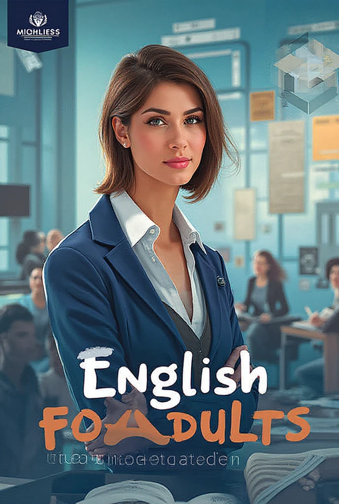 English textbook cover for adults - SeaArt AI