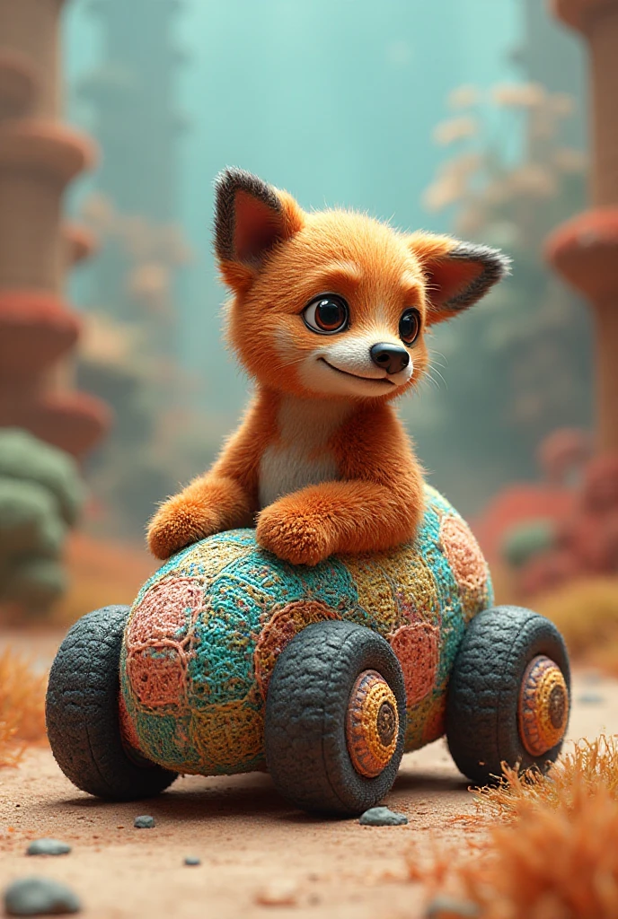 Make a dog and on the dog's body crochet 4 wheels inside the dog put 4 ...