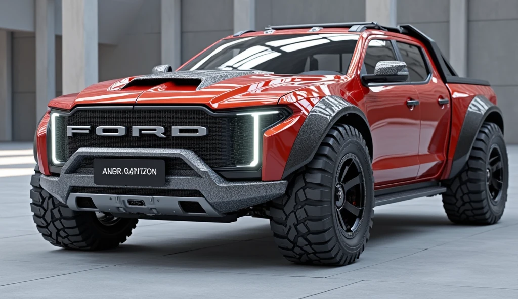 Ultra-realistic 8K render of a 2026 Ford Ranger Raptor concept pickup ...