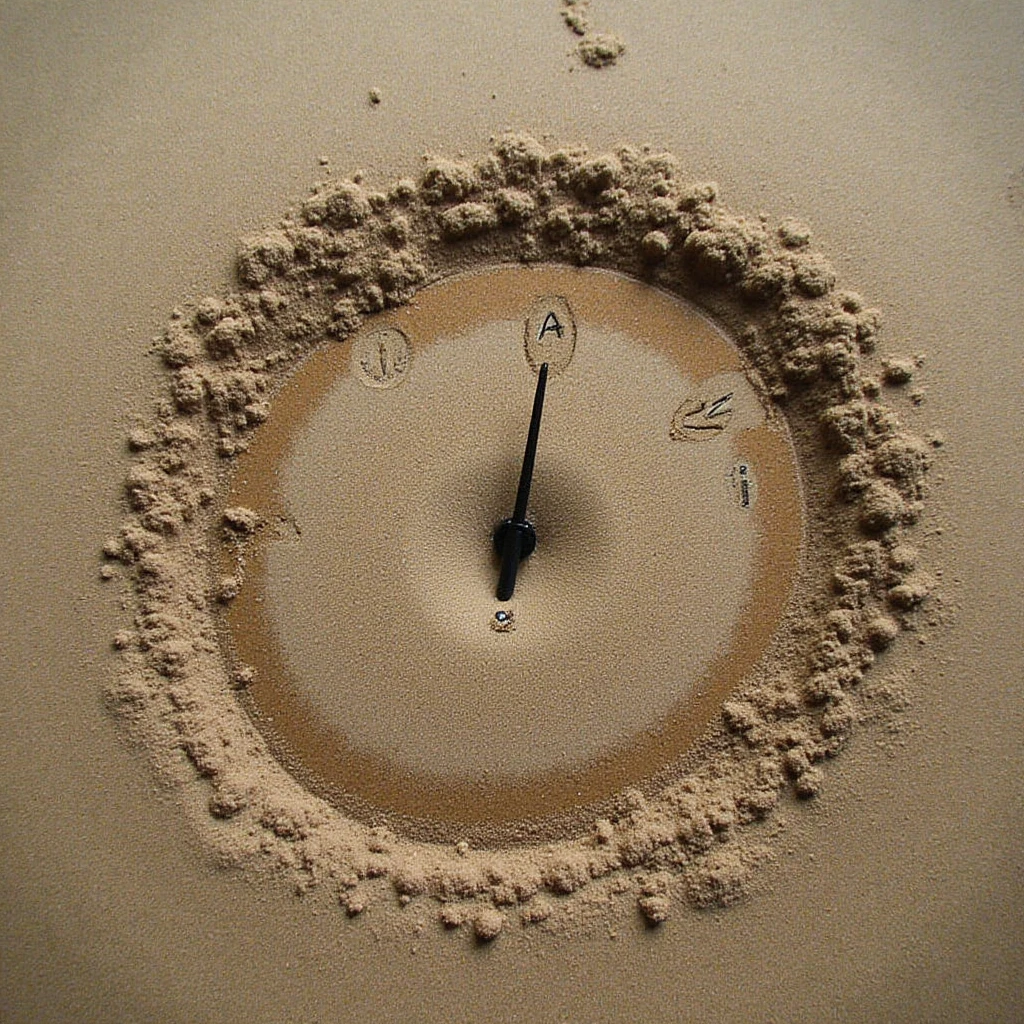 Time turns into evidence Draw a/sand hour, and each grain of sand turns ...