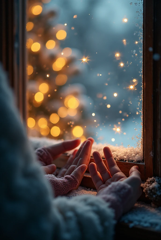 Romantic French Christmas book cover, cinematic realism, vertical 1 ...