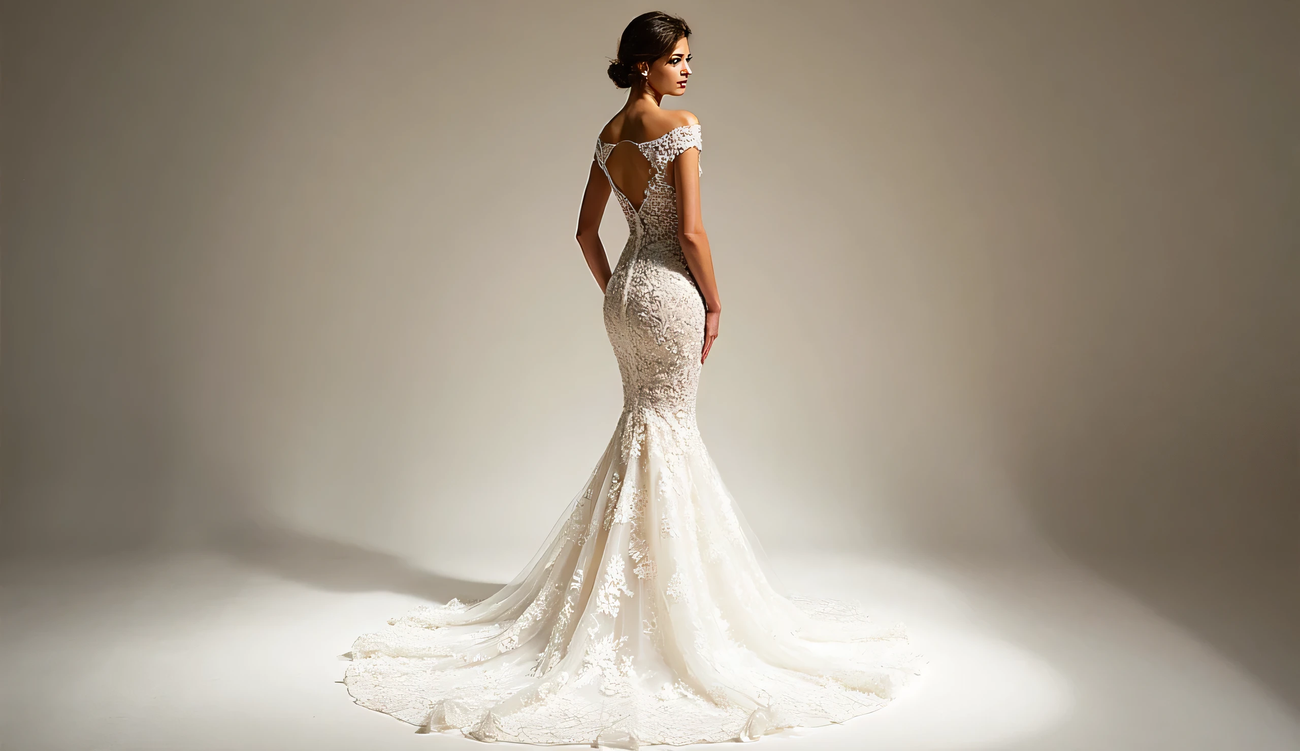 A breathtaking mermaid-style wedding dress designed to sculpt and ...