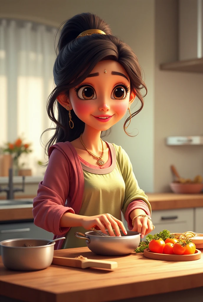 Create a top cutest animated funny pic, an adorable funny lady making a ...