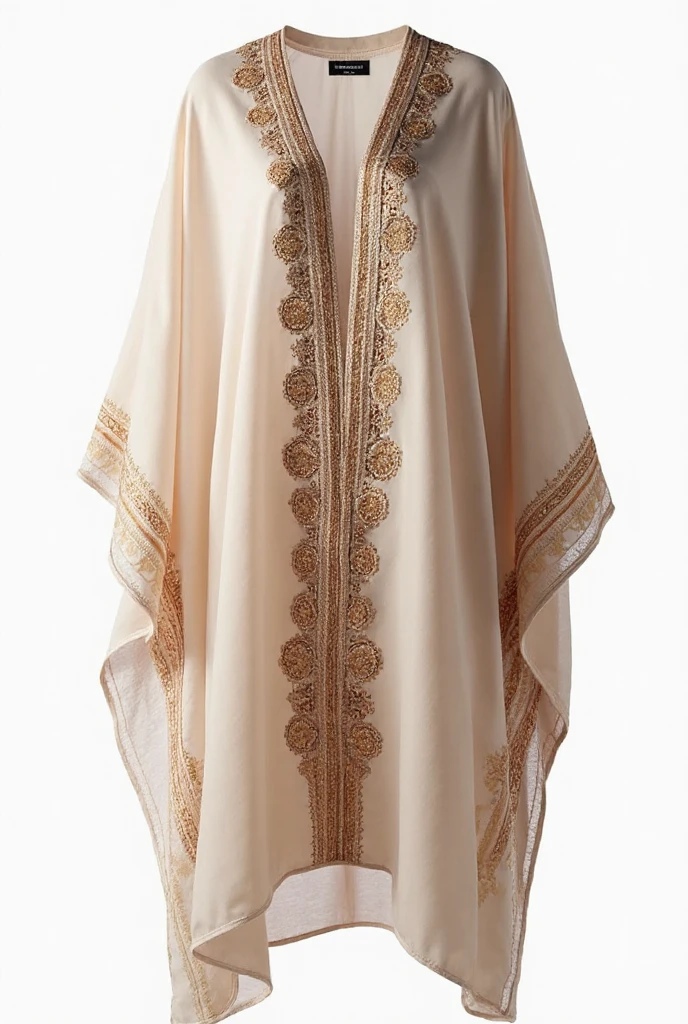 A modern Moroccan caftan-inspired top, designed with a contemporary cut ...