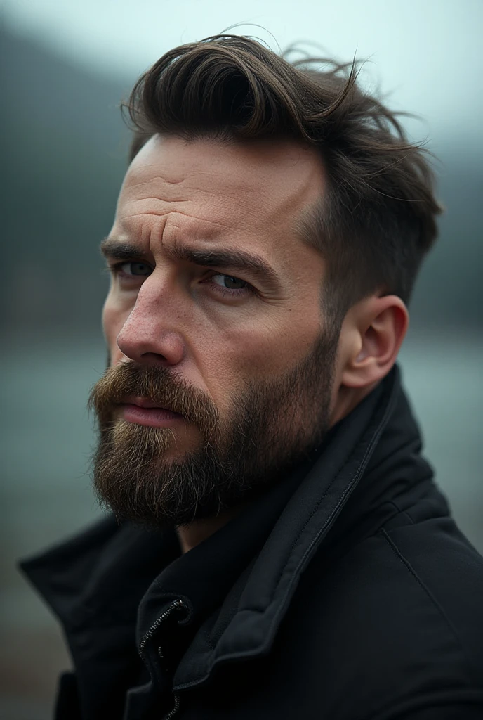 Canadian man beard handsome blurry image from distance - SeaArt AI