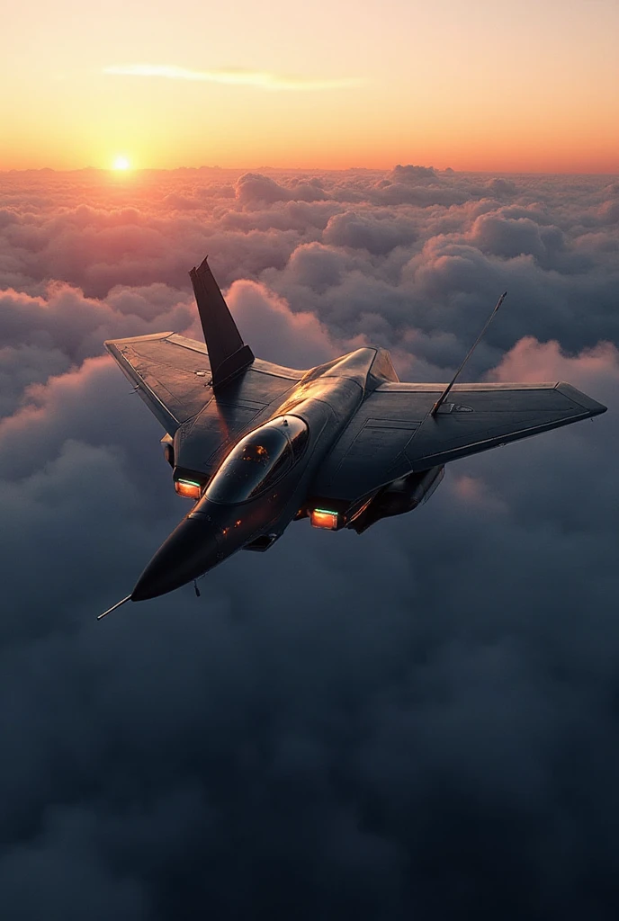 A futuristic KAI KF-21 Boramae stealth fighter jet soaring above the ...