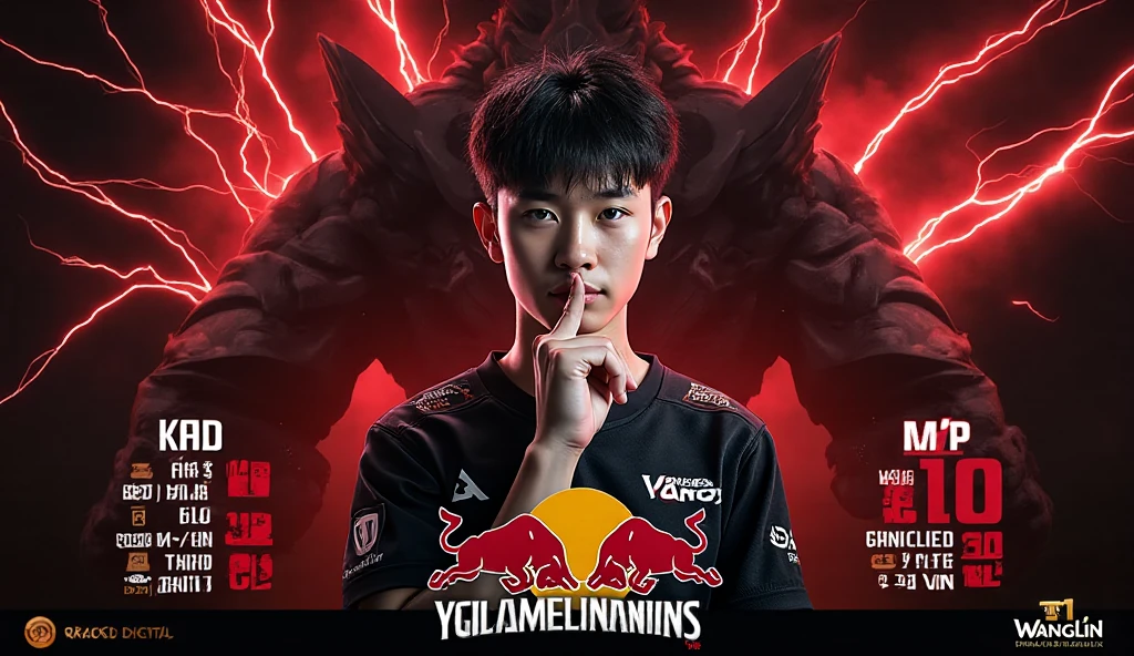 A dynamic and professional eSports poster in the style of League of ...