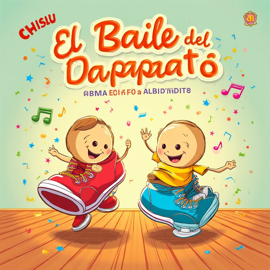 A colorful cartoon-style illustration of two smiling shoes dancing ...