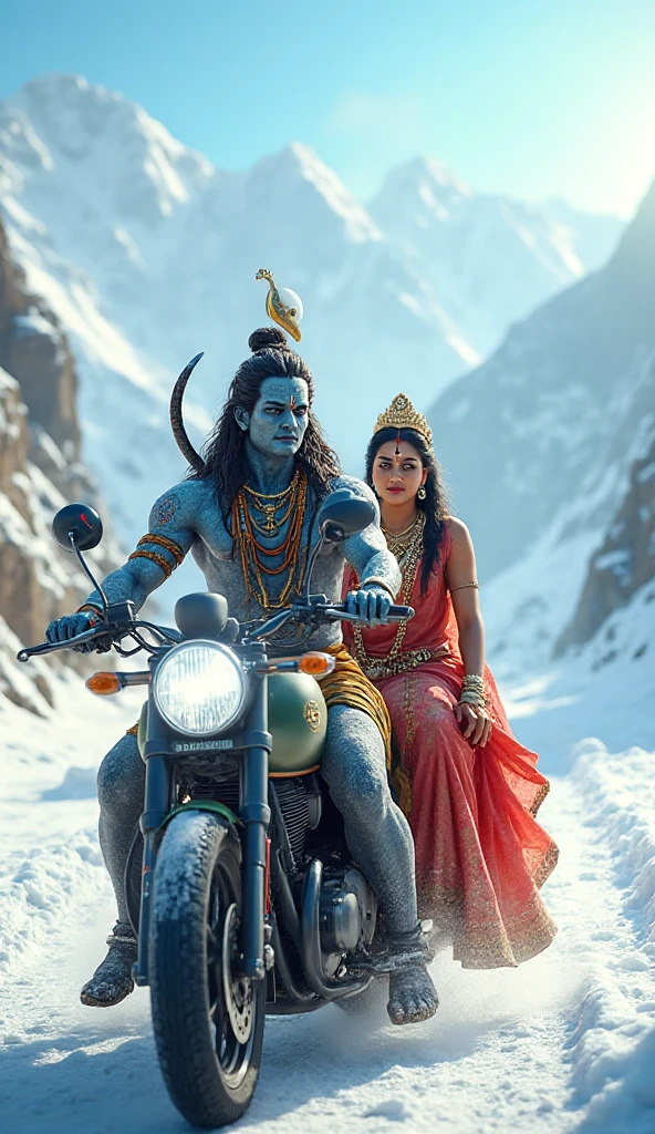 Ultra realistic cinematic digital art of White Mahadev Lord Shiva and ...
