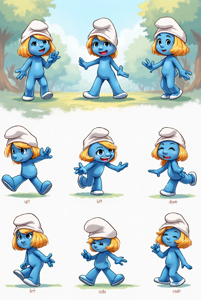 Create the complete spritesheet in rpgmaker format (12 frames with ...