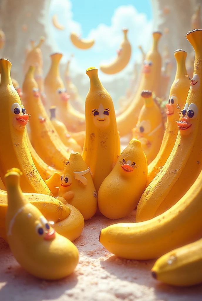 Draw 30 bananas in different colors - SeaArt AI