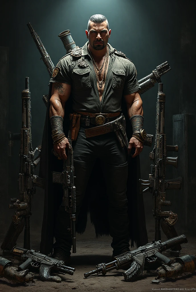 El Mencho Oseguera with weapons - SeaArt AI