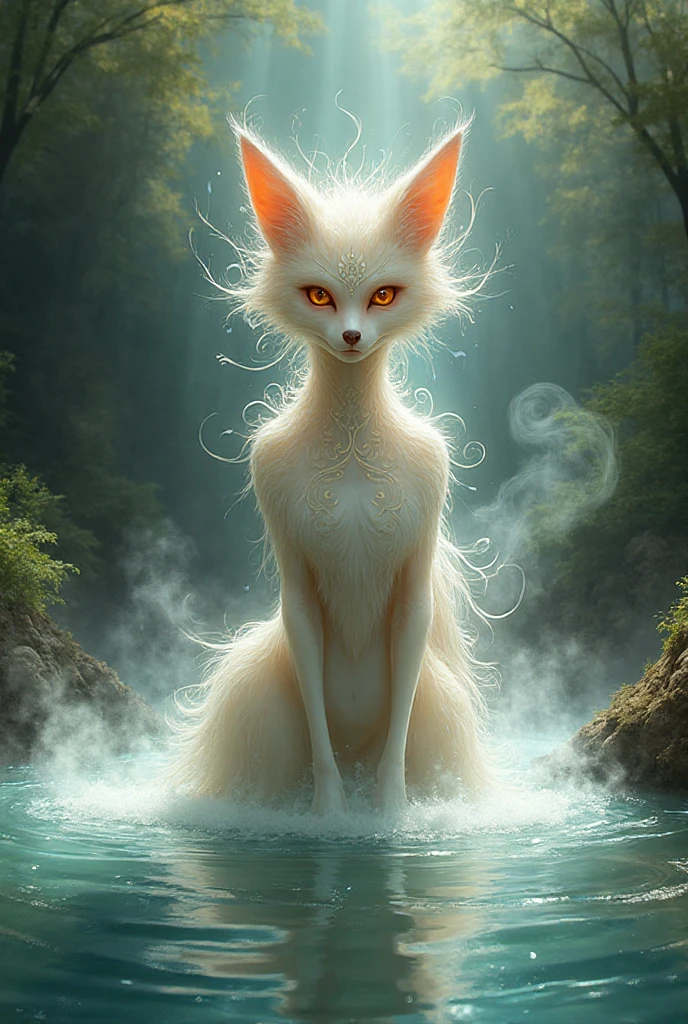 Hot spring fox spirit - SeaArt AI