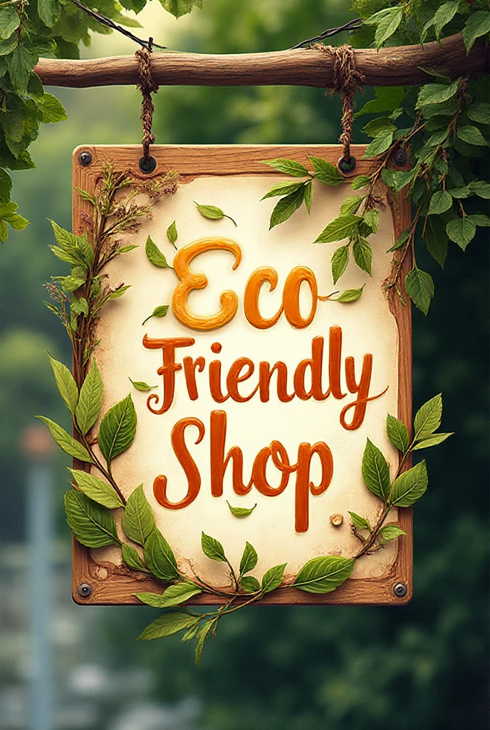 Eco shop sign - SeaArt AI
