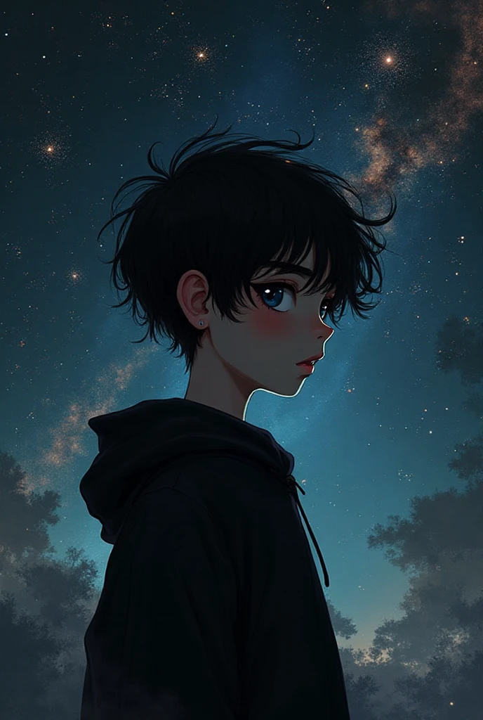 Generate an artistic illustration of an introverted, genius boy ...