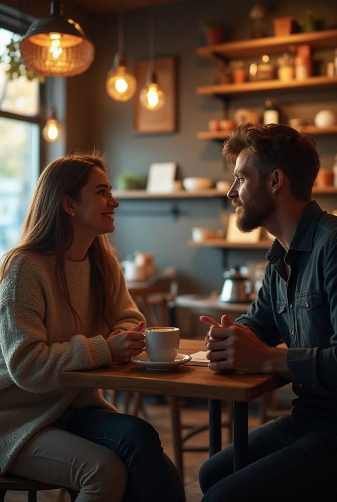 Prompt สำหรับ AI Image Generator: “A cozy modern coffee shop interior ...