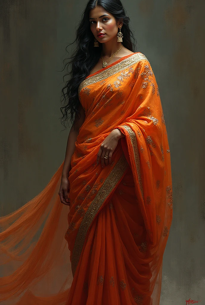 Woman of height of 5ft 9 inch tall with 80kg body weight wearing saree ...