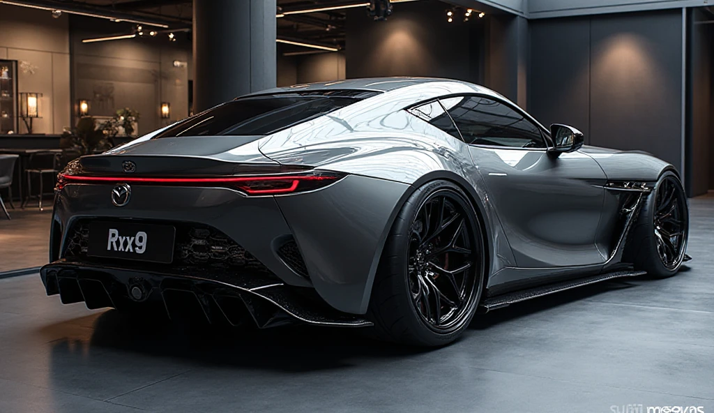 Design ( back left side view of a ultra luxurious 2025 Mazda RX9 luxury ...