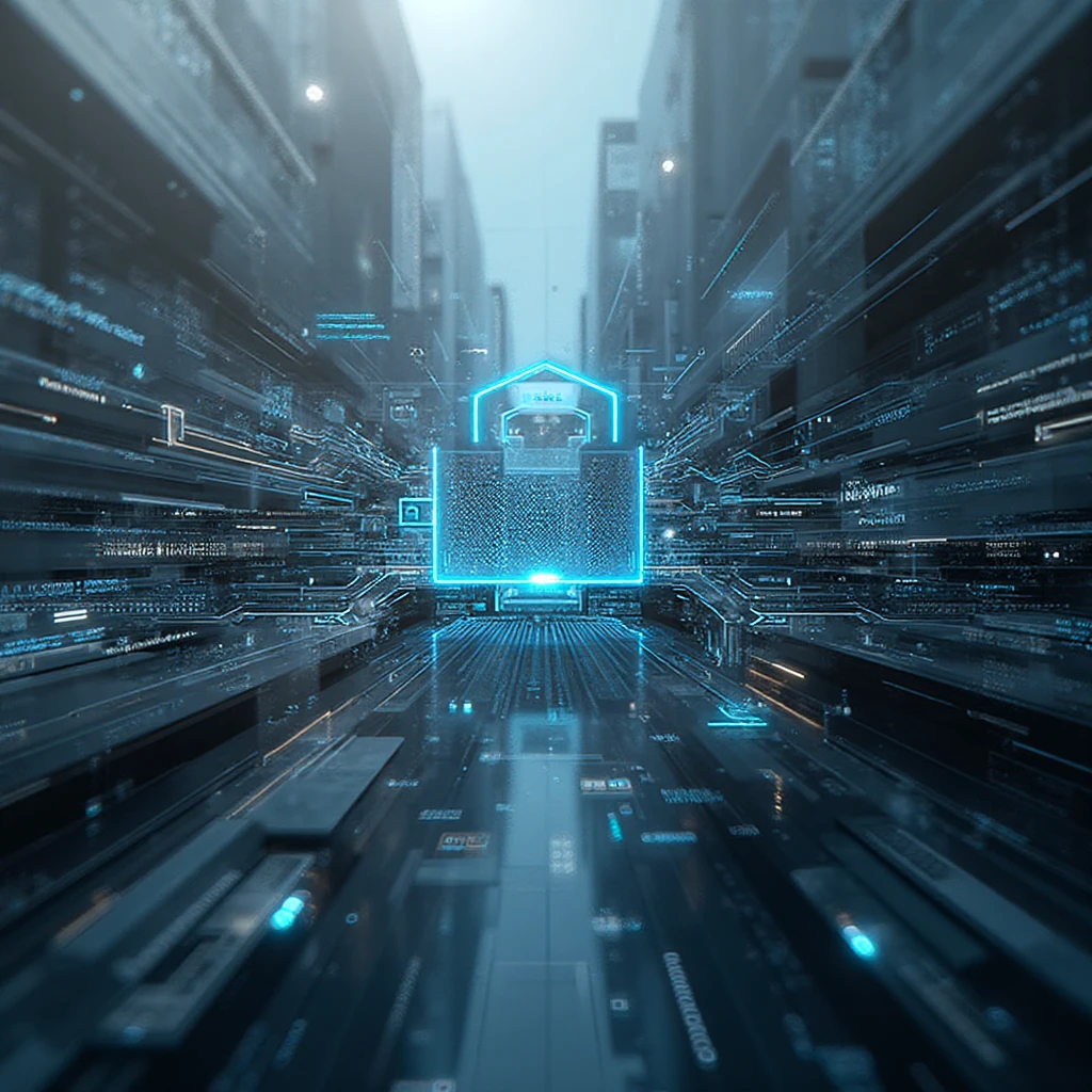 Modern information security image without people - SeaArt AI