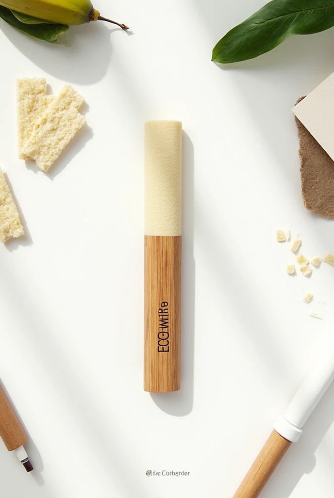 A flat lay mock-up of Eco-Wipe, a sustainable whiteboard eraser made ...
