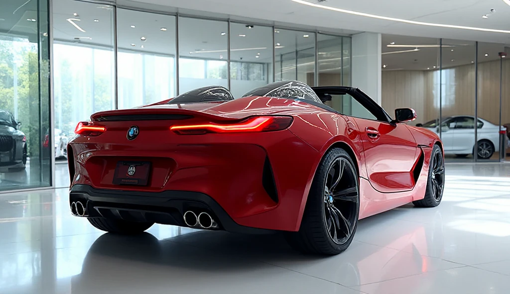 "Ultra-realistic photo of a 2026 BMW Z8 in glossy red color, viewed ...