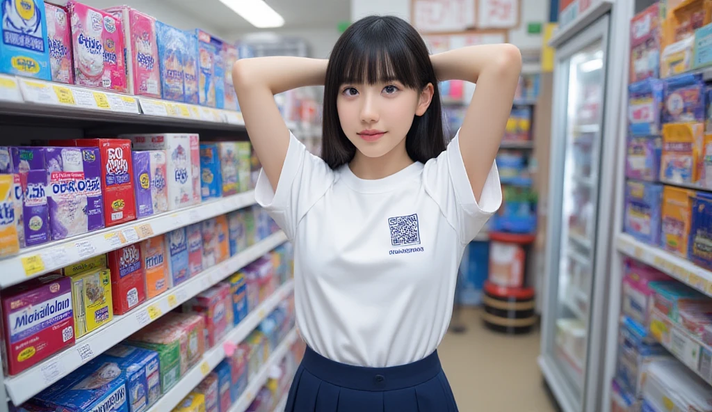 buy , Box, Okamoto ,1girl,solo,lift your arms back - SeaArt AI
