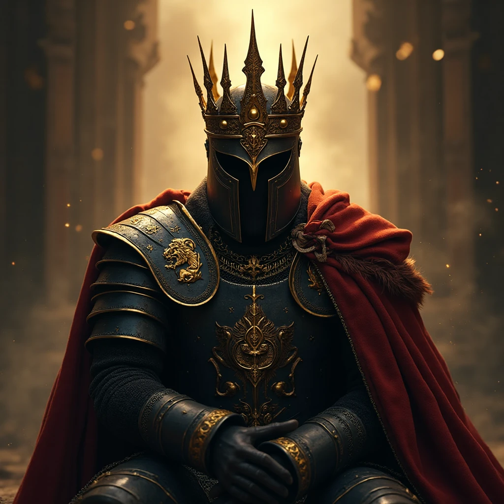 Ultra-realistic cinematic 4K portrait, square 1:1. A medieval warrior ...