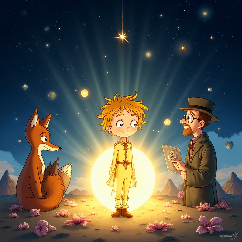 To create the image for the story "The Little Prince and his Journey ...