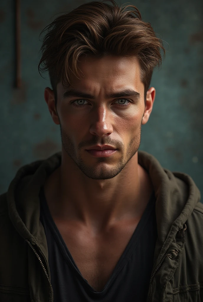Young Russian man, attractive, rubio, gray eyes, broad shoulders ...