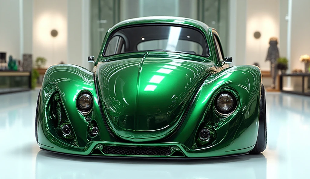 This Volkswagen beetle Design full (front) view car (front - SeaArt AI