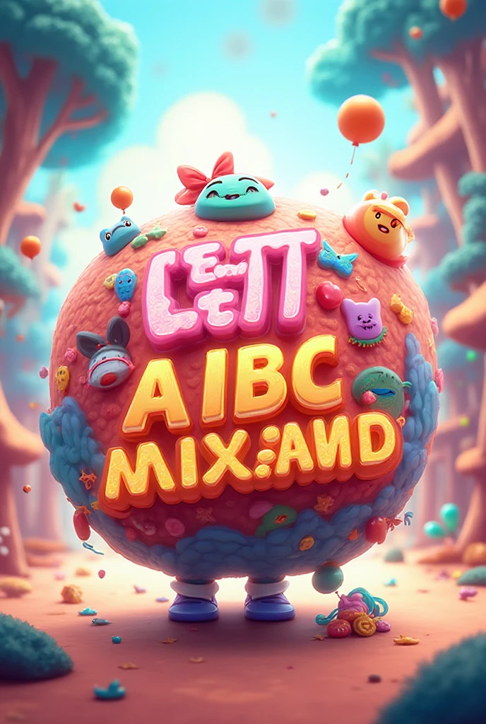 Create an image of watermark of yt channel video of text ABC MASTI LAND ...