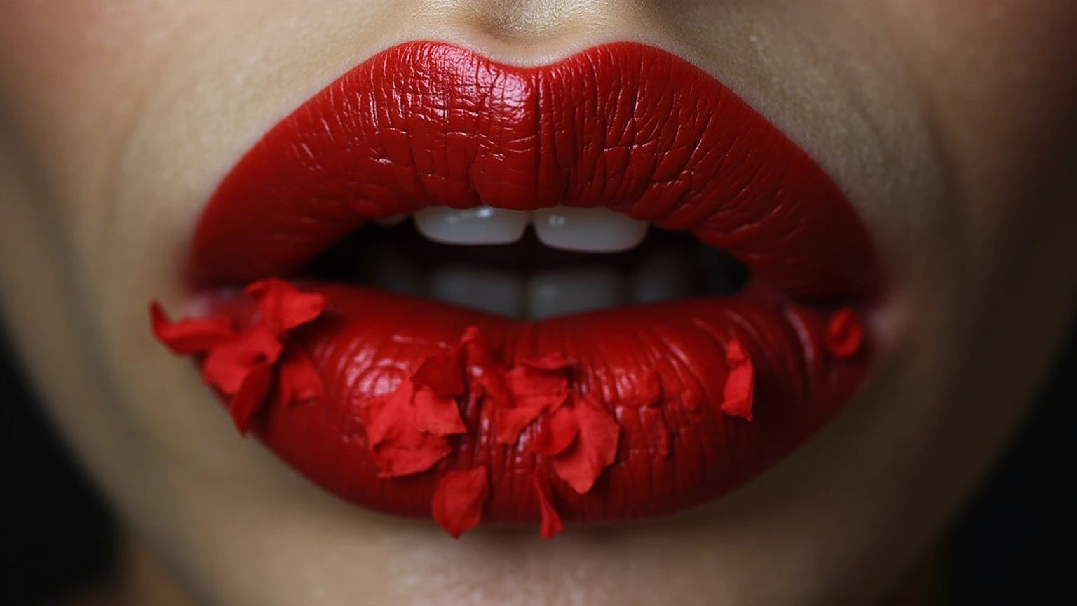 Lips is a flower. open, half-opened, as if the bud, ready to bloom ...