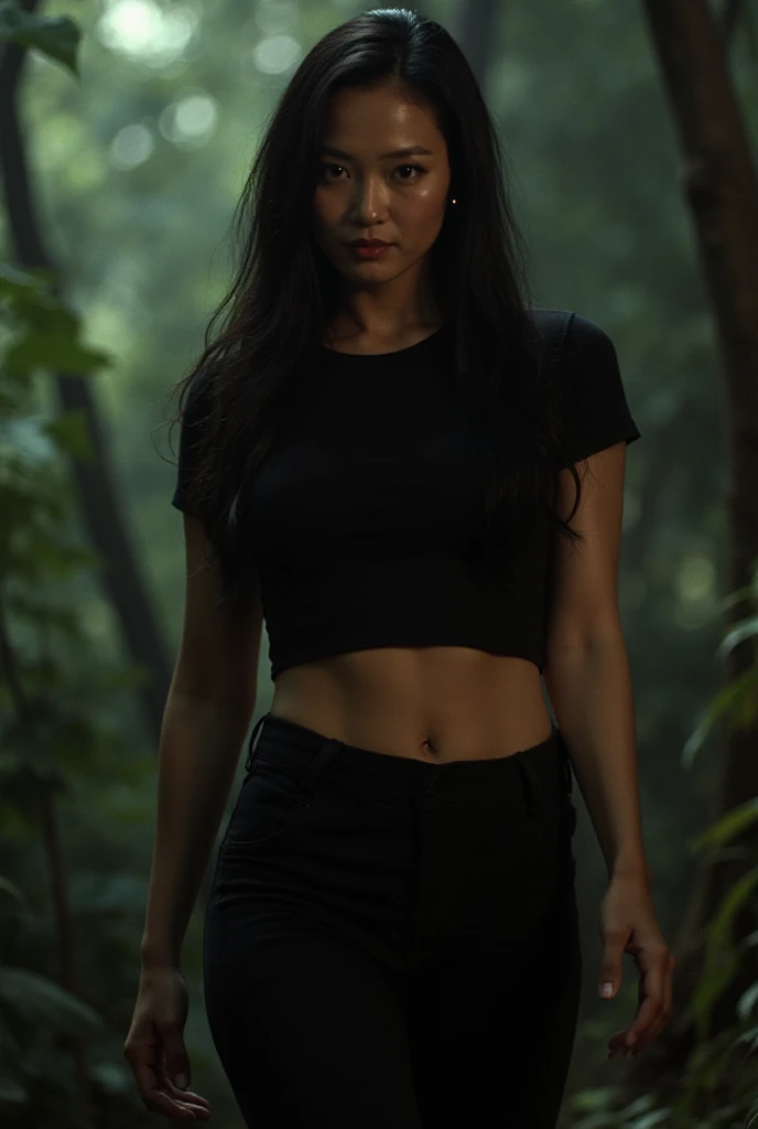 Kelly Hu)))) as Lady deathstrike from the movie "X-men 2 - SeaArt AI