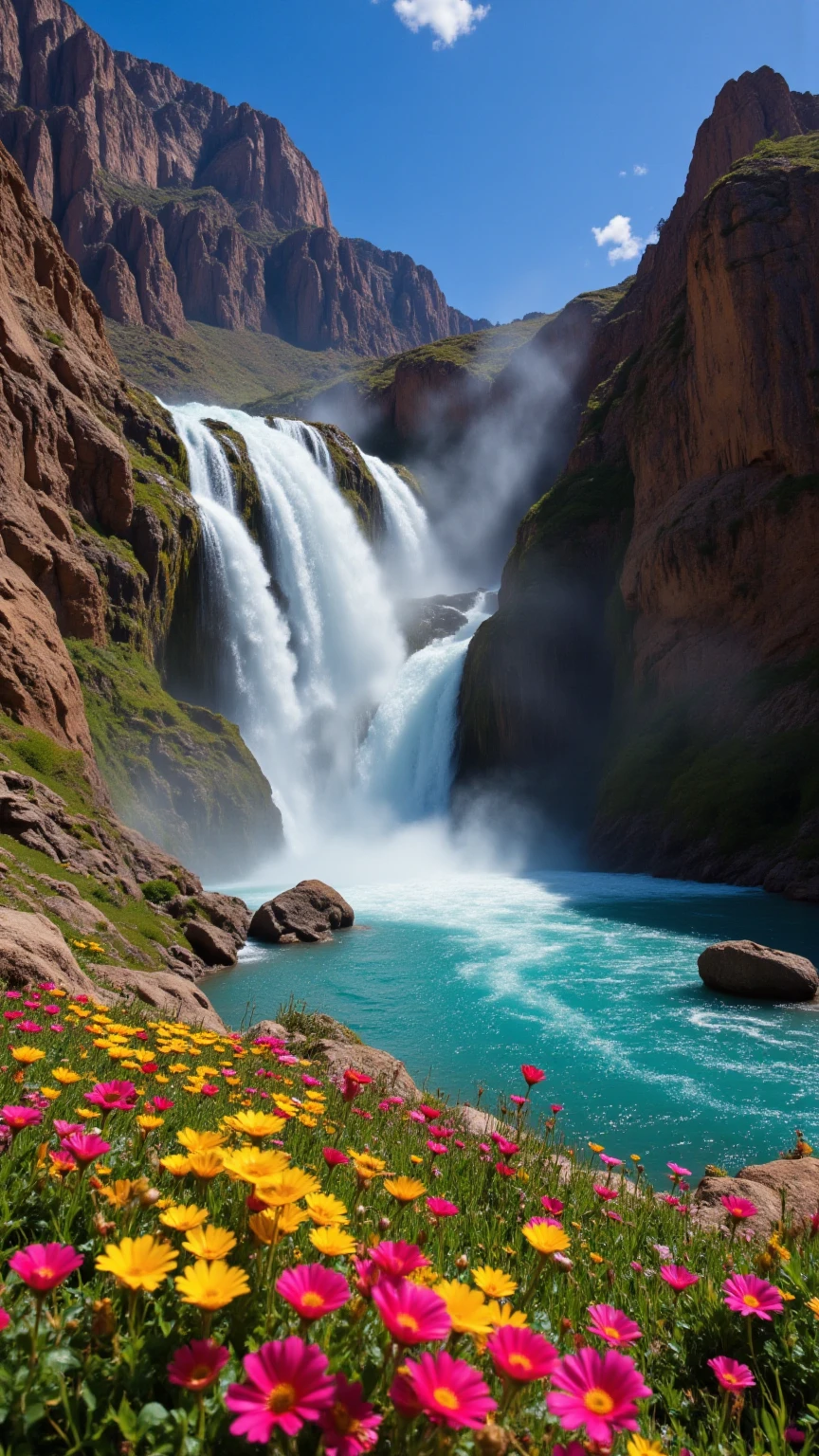 High-definition images、A waterfall believed by Native Americans that ...