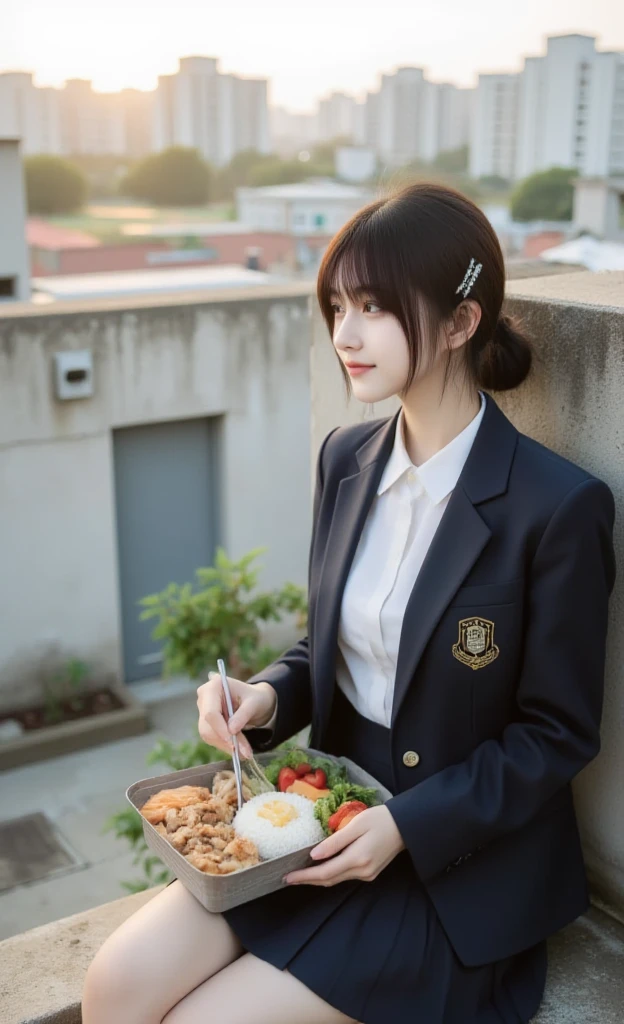 Exquisite professional photograph of charming schoolgirl enjoying ...