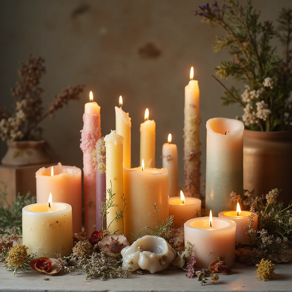 Make scented candles** - melt the wax and add the essential oils ...