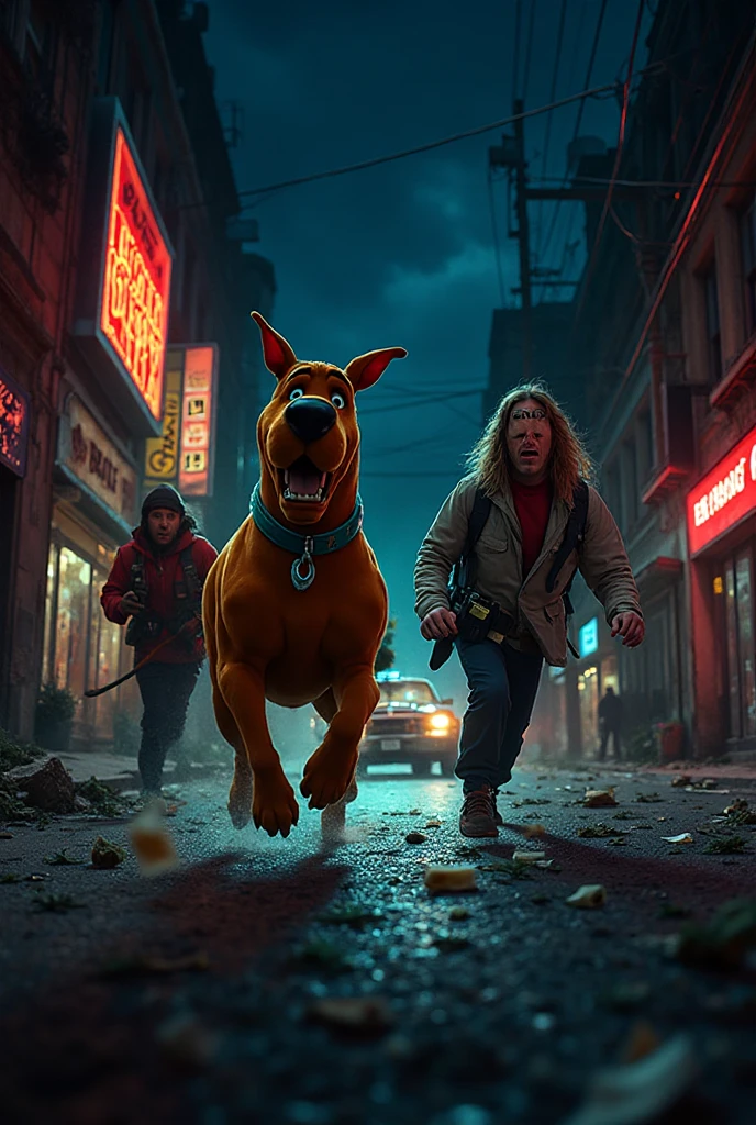 Make me a video of Scooby and Shaggy running away from the cops on ...