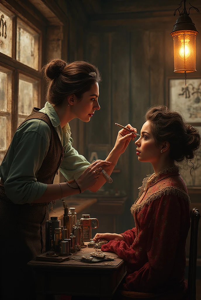 Make up artist in are saloon - SeaArt AI